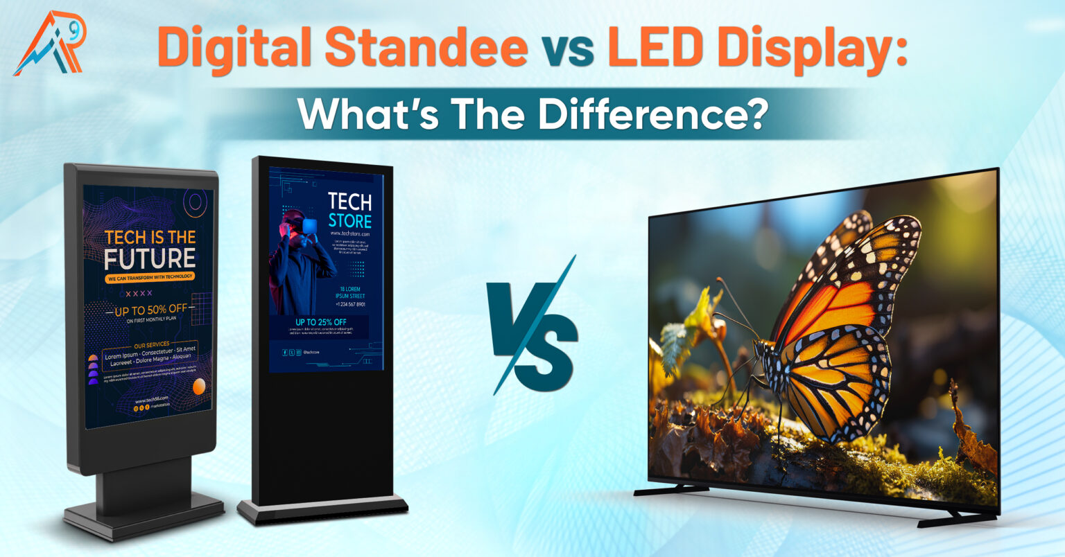 digital standee vs LED display key differences explained
